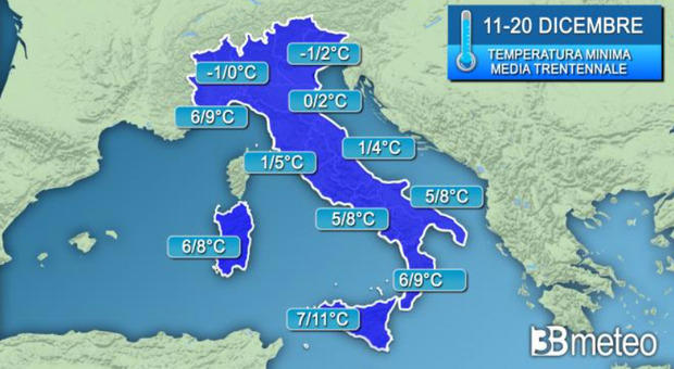Meteo, Immacolata con freddo, pioggia e neve. Dalla prossima settimana nuova ondata di maltempo ...