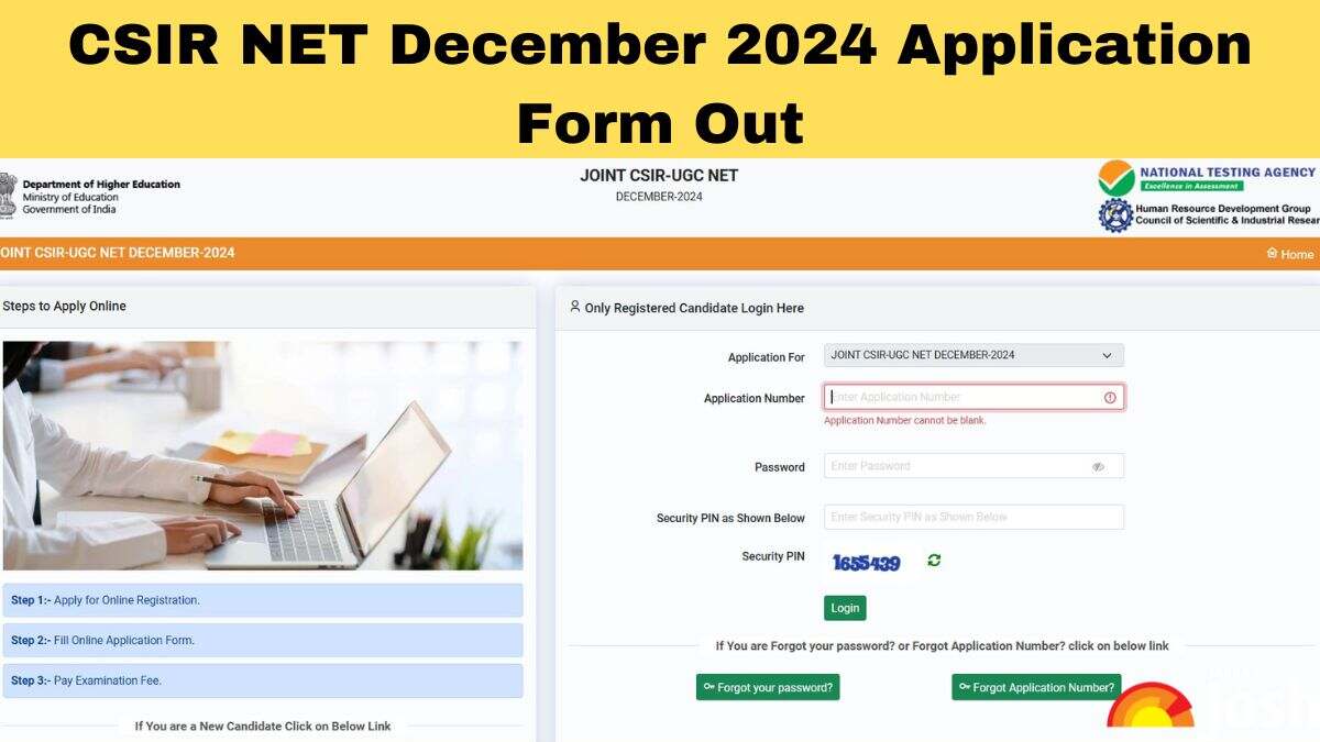 CSIR NET Application Form 2024 Released: Dec Session Registration Link, Fees, Documents Required