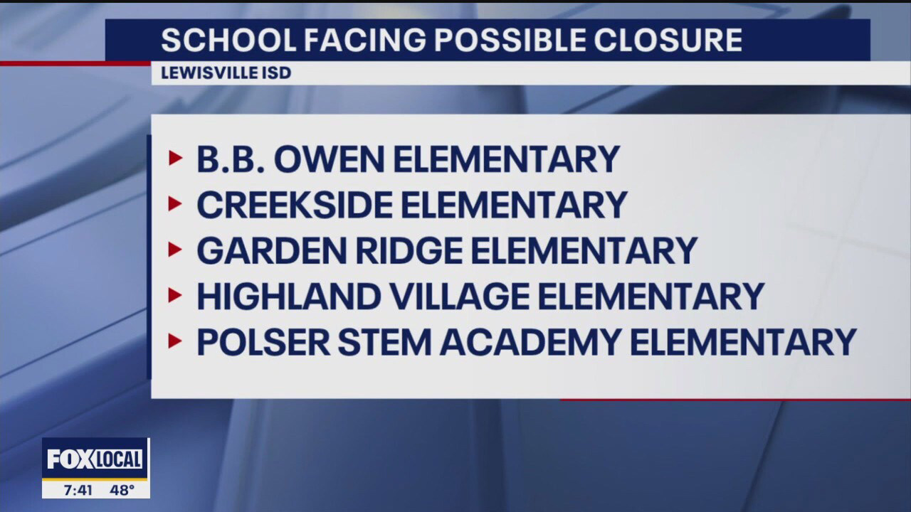 5 Lewisville ISD schools face possible closure 5 Lewisville ISD schools face possible closure