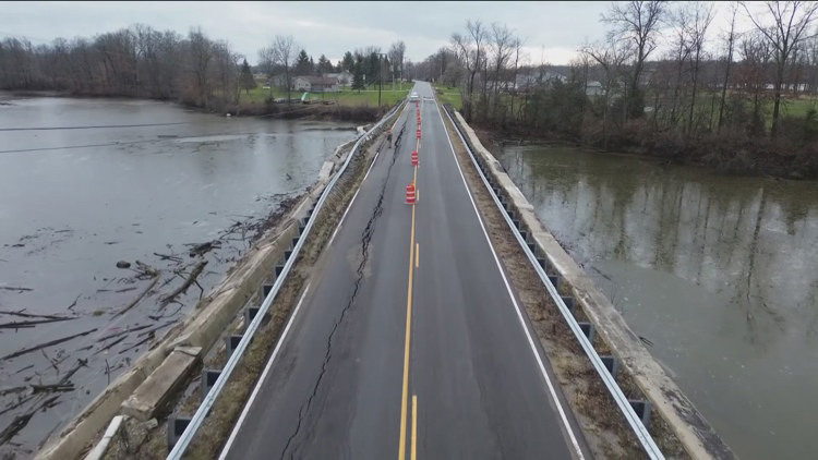 Portion of Defiance County road collapses just two years after being built Portion of Defiance County road collapses just two years after being built