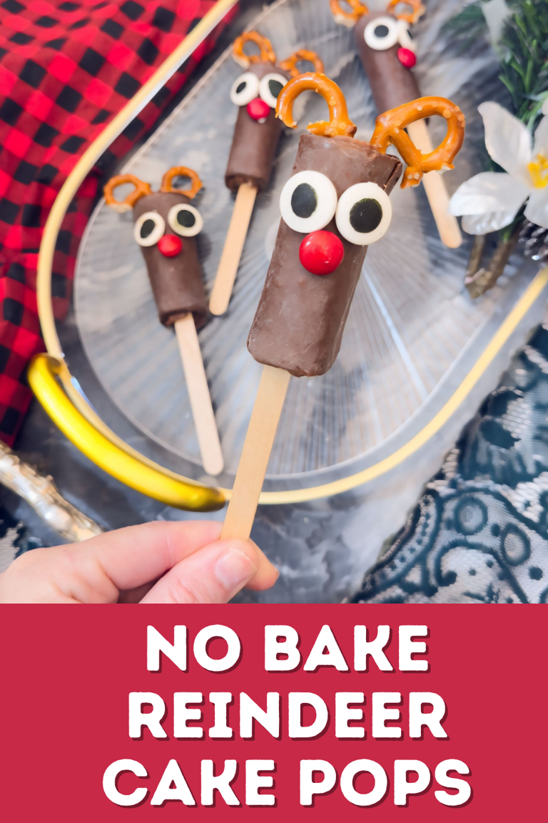 No Bake Reindeer Cake Pops