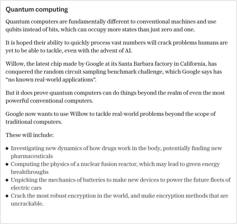 Google’s quantum chip solves ‘impossible’ problems in five minutes