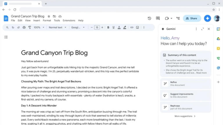 Google Docs to get big AI upgrade with Gemini