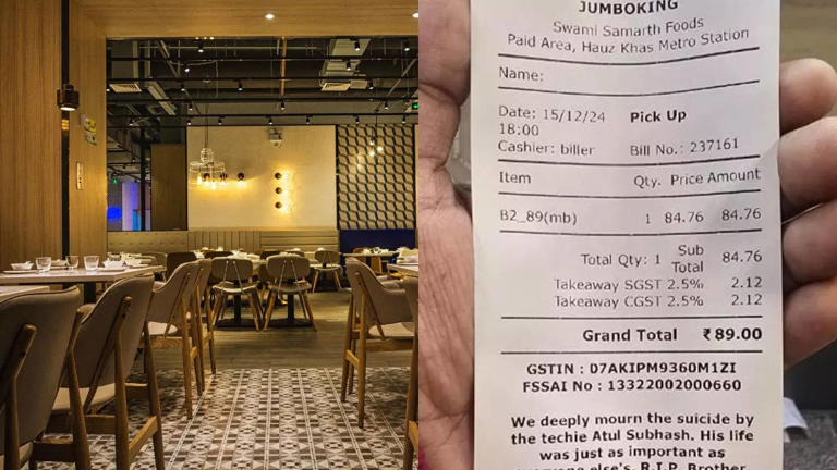 South Delhi Eatery's Moving Gesture for Atul Subhash Stirs Social Media ... South Delhi Eatery's Moving Gesture for Atul Subhash Stirs Social Media ...