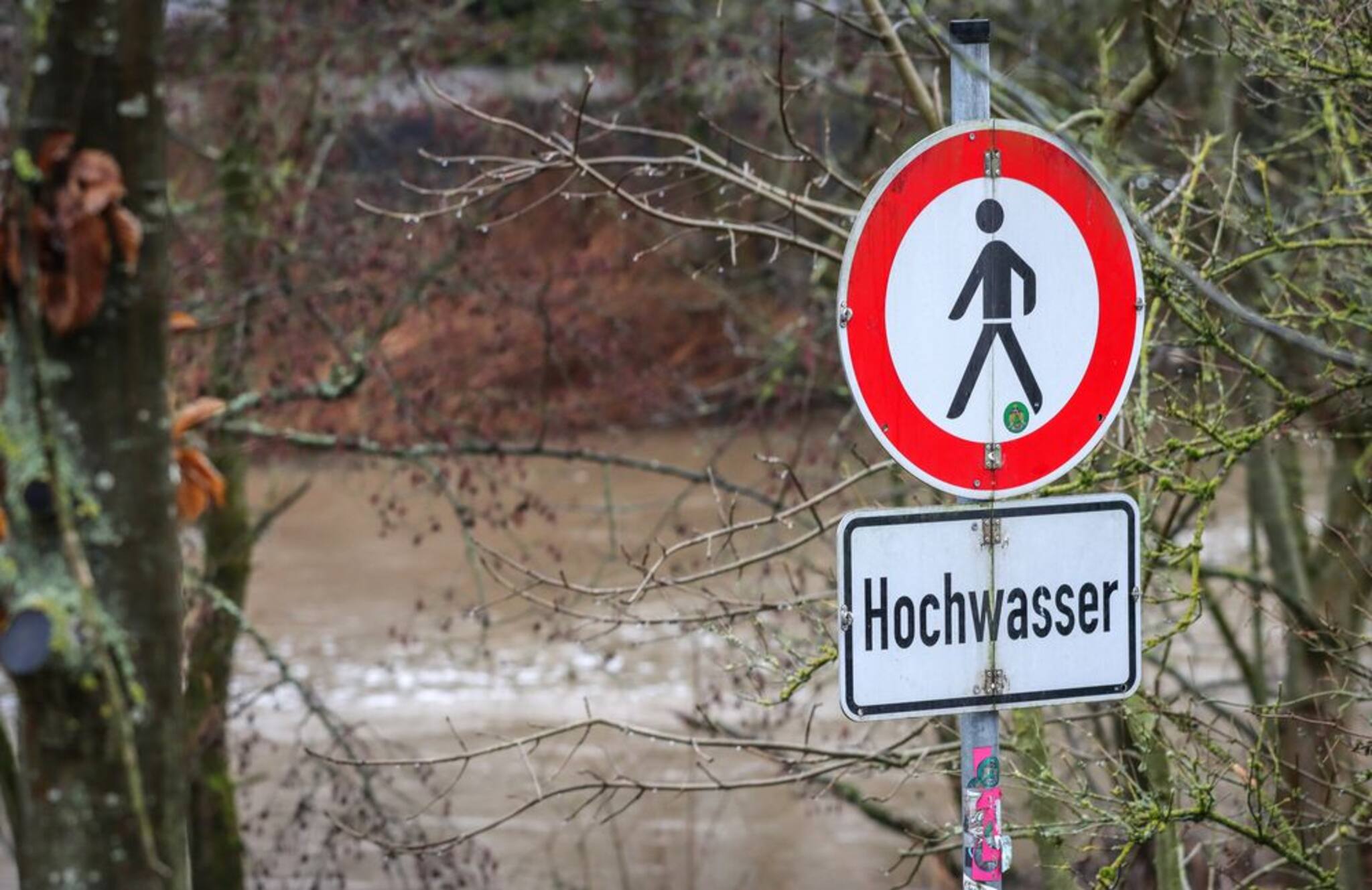 Der Wasserstand der Lahn bei Marburg am 14.12.2025
