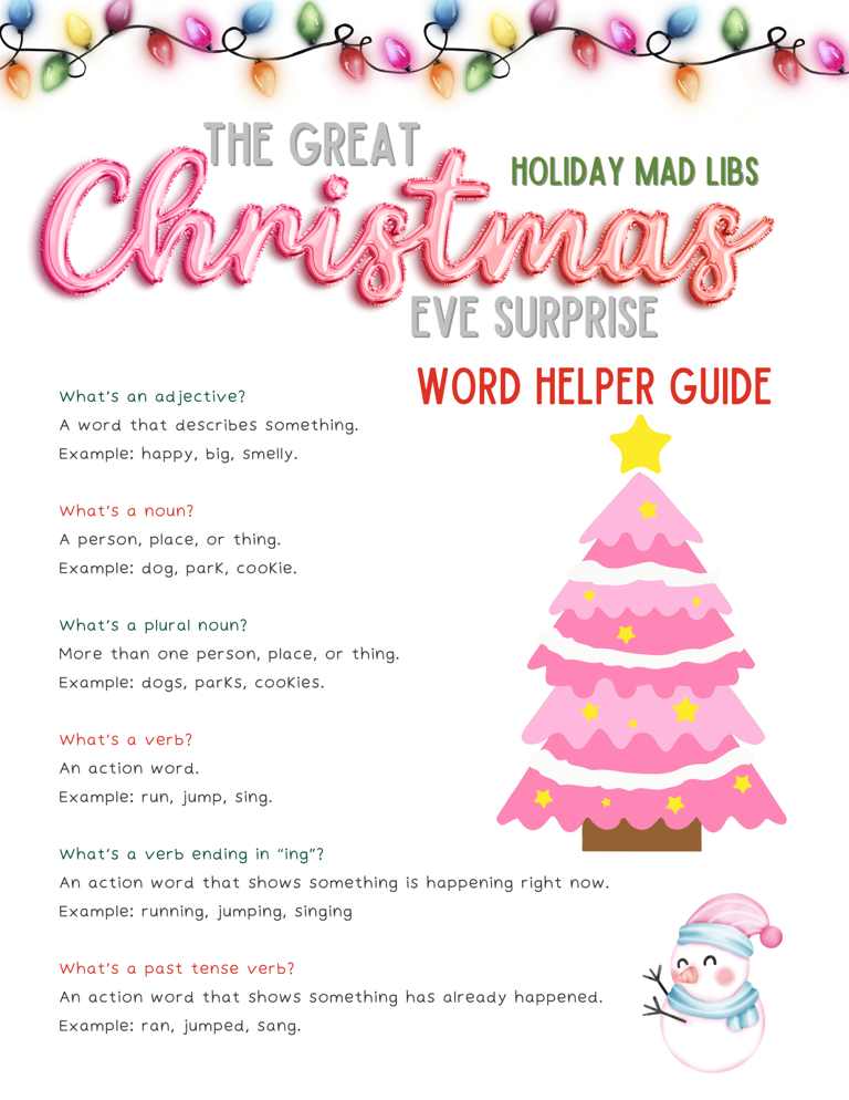 3 Fun Christmas Mad Libs Games