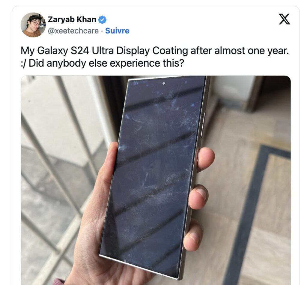 Le Samsung Galaxy S24 Ultra aurait déjà des problèmes d’écran Le Samsung Galaxy S24 Ultra aurait déjà des problèmes d’écran