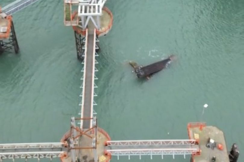 Holyhead port drone video shows damage that's halted ferry services to ...