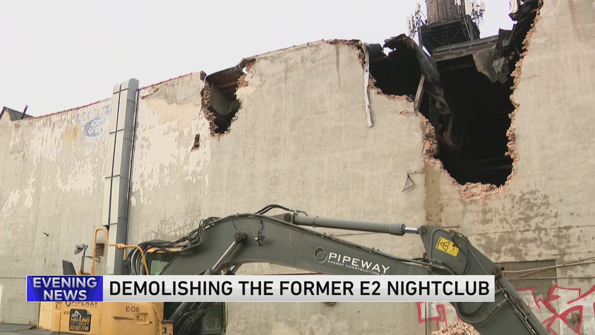 ‘Emergency’ demolition begins at site of former E2 nightclub — WGN ...