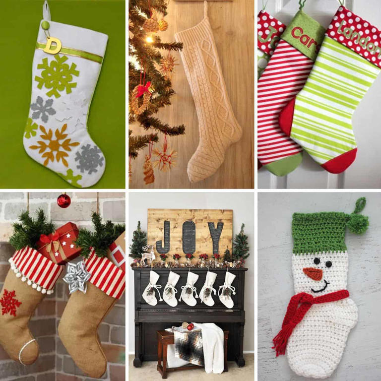 20 Homemade Christmas Stockings with Tutorials