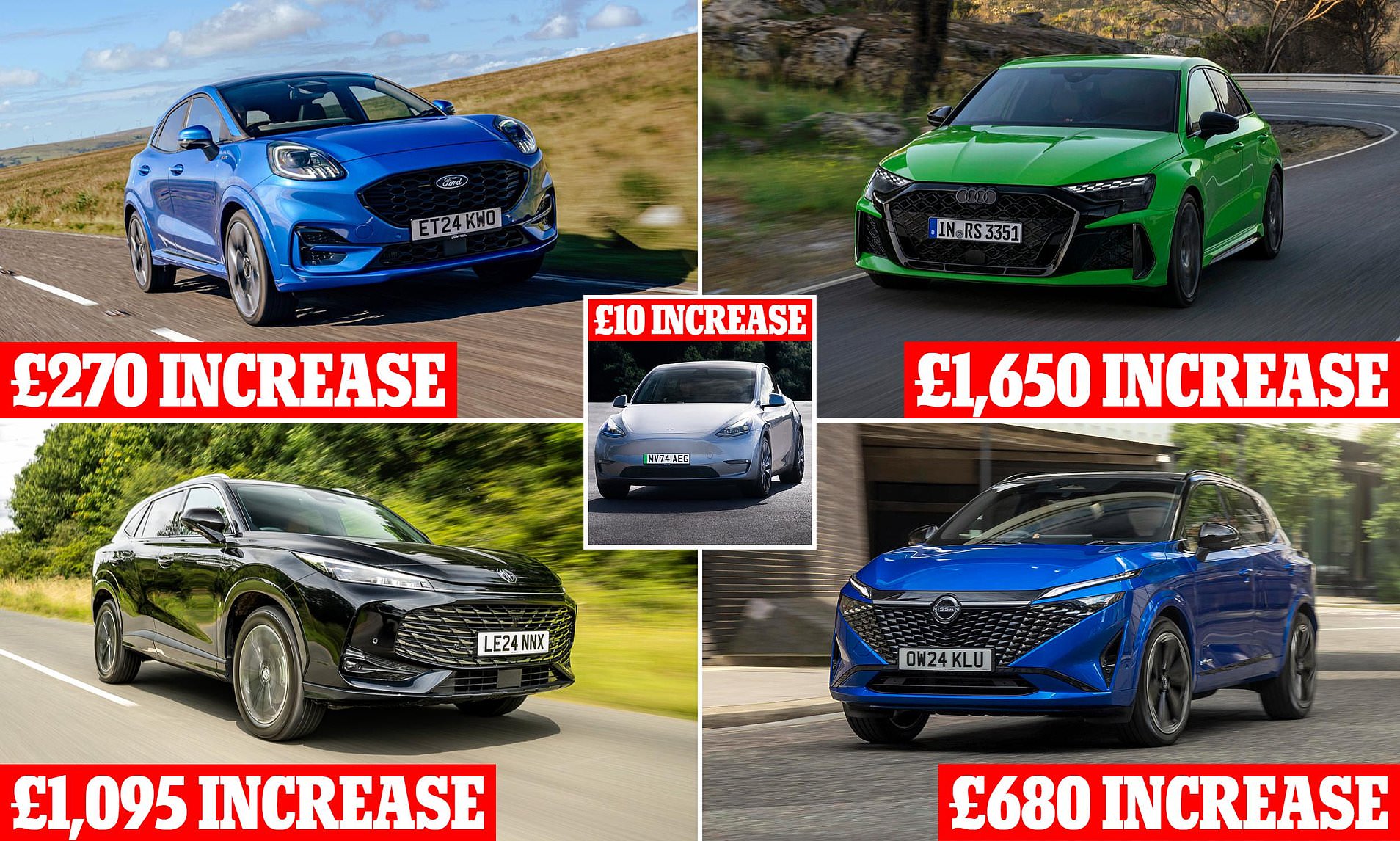 How much will the most popular new cars cost to tax from April 2025?