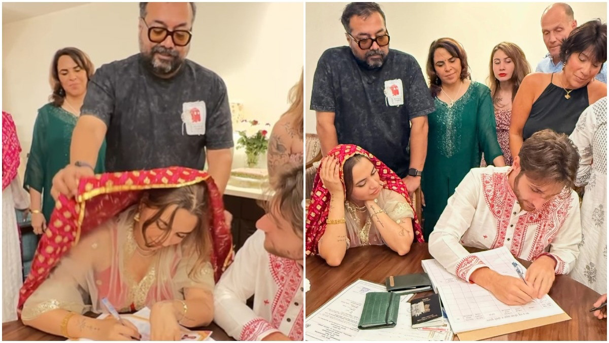 Anurag Kashyap fixing daughter Aaliyah's dupatta at wedding will melt ... Anurag Kashyap fixing daughter Aaliyah's dupatta at wedding will melt ...