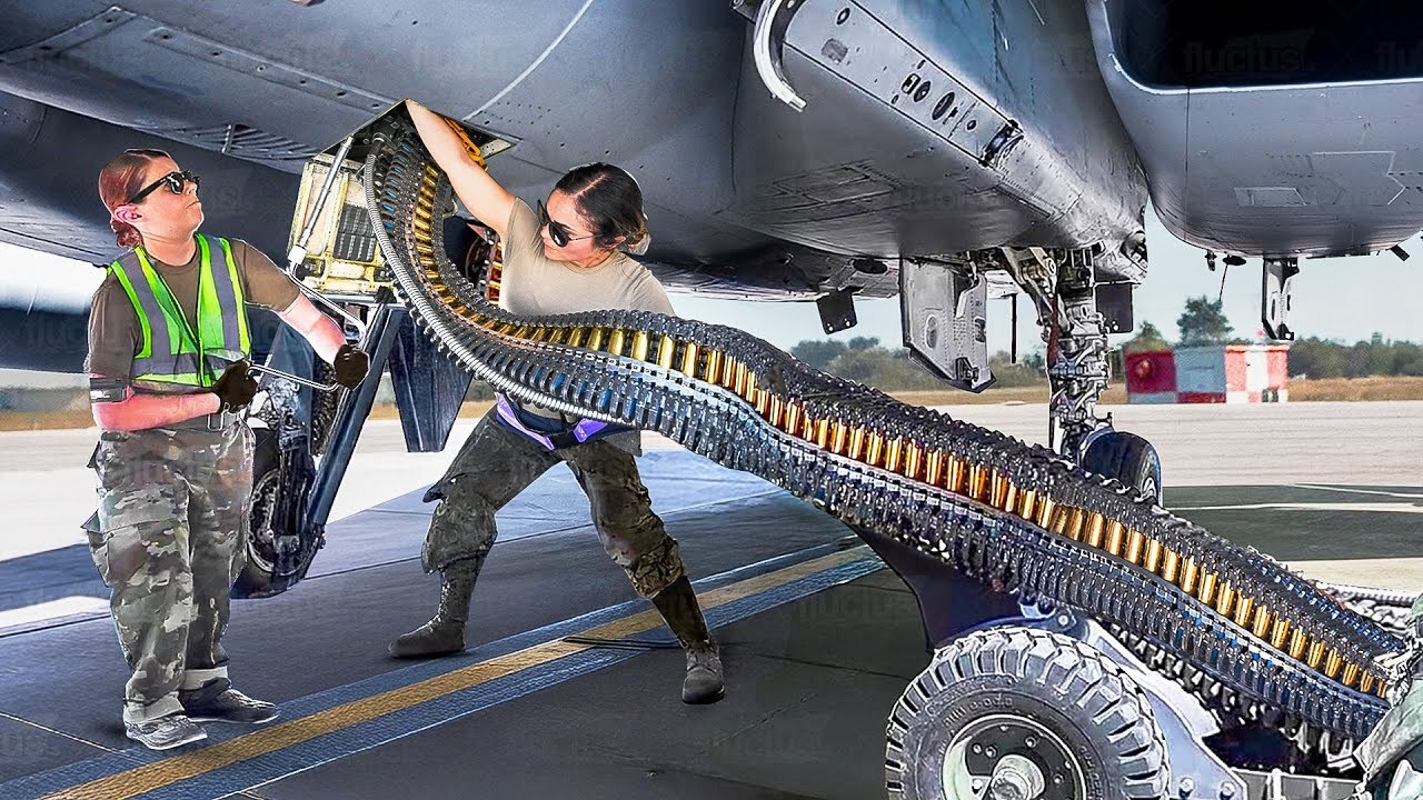 Crazy Process of Reloading US Fighter Jets With 1000s of Scary Rounds ...