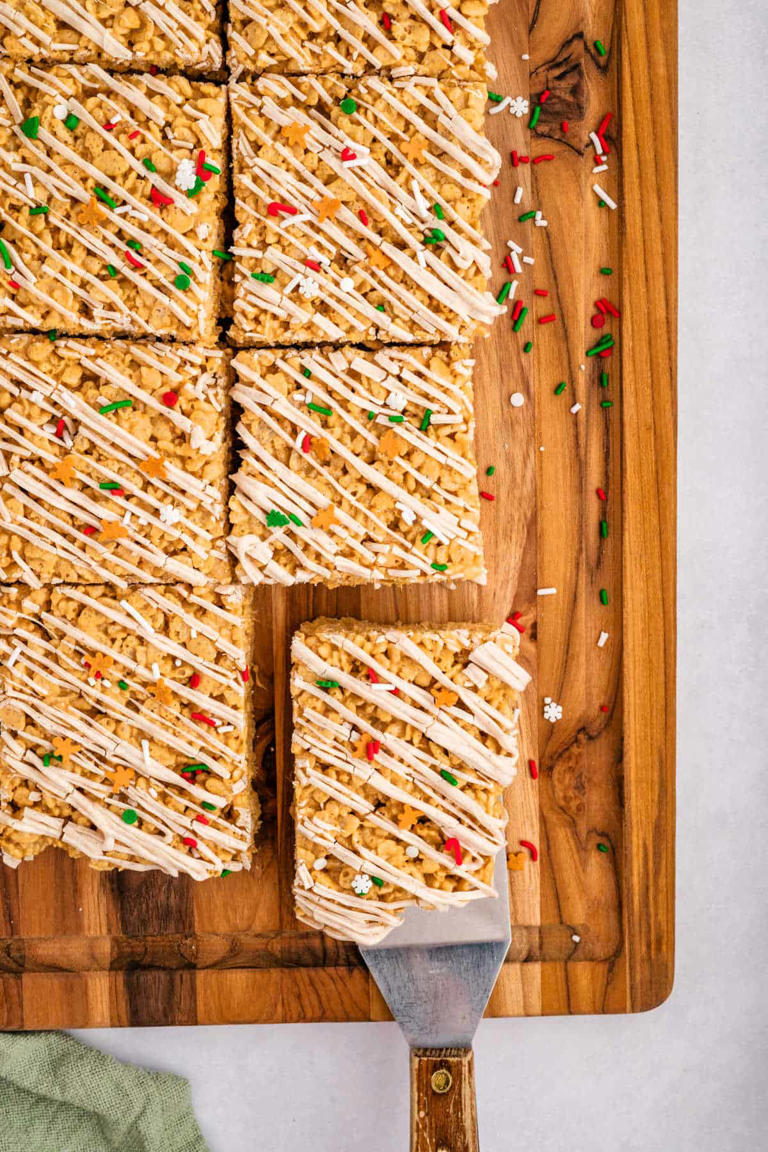 Fun and Festive Gingerbread Rice Krispie Treats