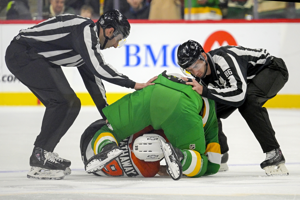 Our top hockey fight photos from the 2024-25 season, so far