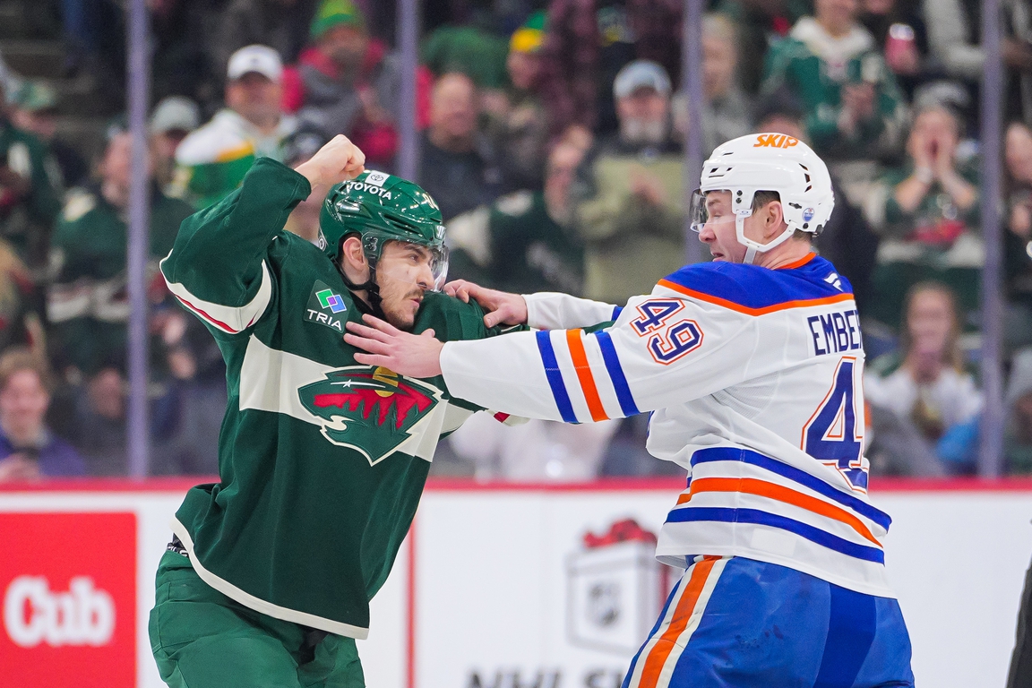 Our top hockey fight photos from the 2024-25 season, so far