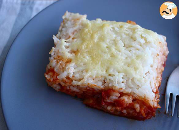 Gratin van rijst en tomaat