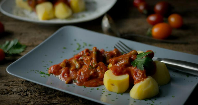 Schmor-Gulasch aus dem Ofen - einfaches Rezept für saftiges Gulasch