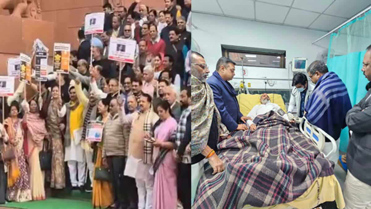 Protest, slogans and scuffle: How row over Amit Shah's remark on ... Protest, slogans and scuffle: How row over Amit Shah's remark on ...