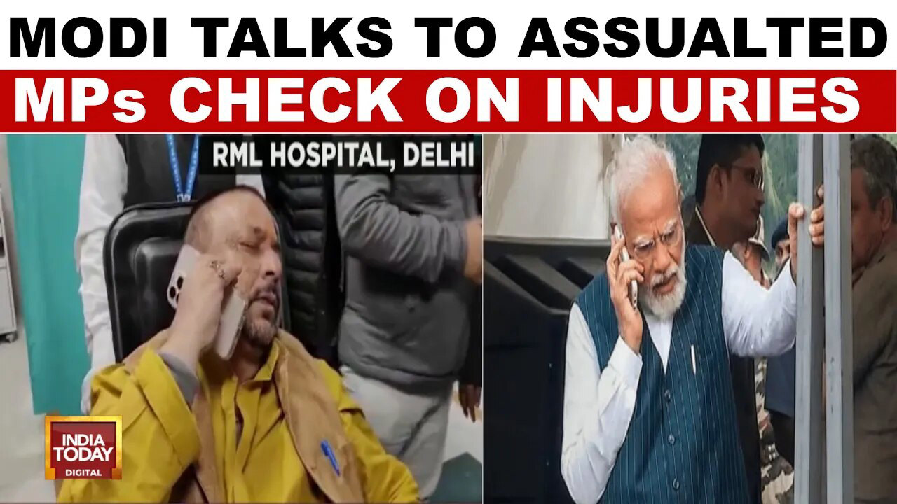 PM Modi dials BJP MPs injured in Parliament scuffle PM Modi dials BJP MPs injured in Parliament scuffle