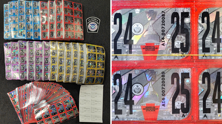 Philly CBP agents seize thousands of fake Pa. vehicle inspection ...
