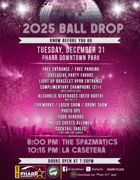 New Year’s Eve ball drop event returns to Pharr
