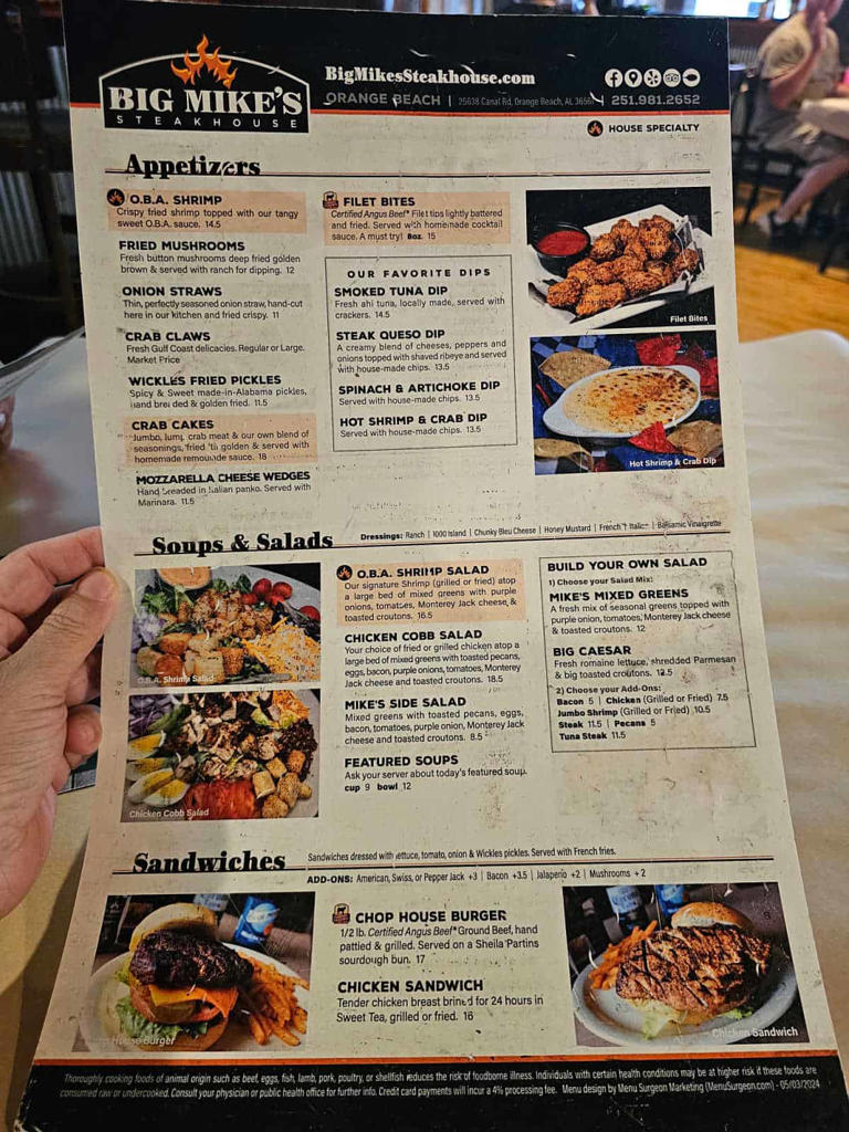 Big Mike's Steakhouse in Orange Beach, Alabama