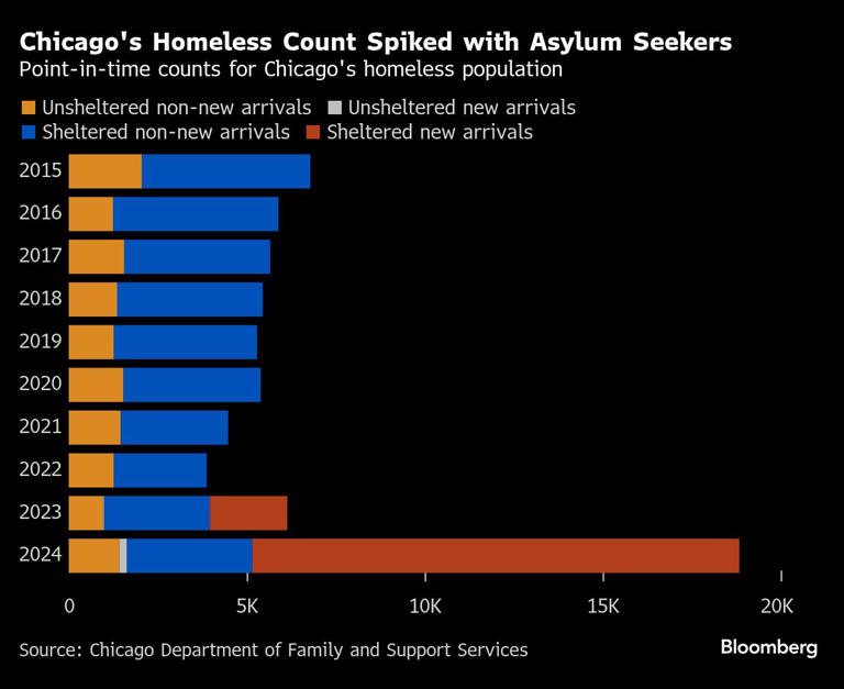Migrant Crisis Pushed US Homelessness to Record High in 2024