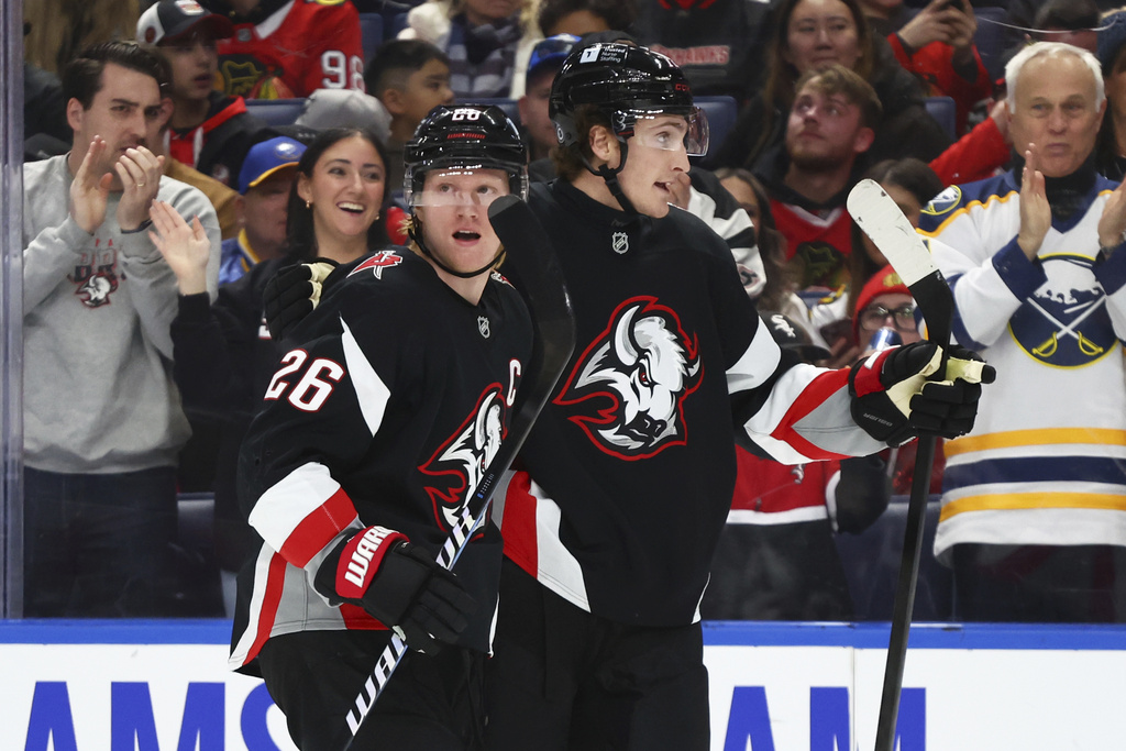 Tuch scores hat trick, Sabres beat Blackhawks 6-2 for 2nd straight win ...