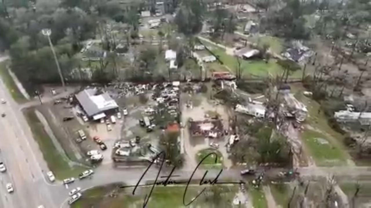 Drone video shows tornado damage after deadly storms rip through ... Drone video shows tornado damage after deadly storms rip through ...