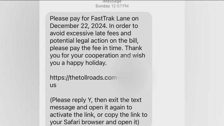 Toll Road Scam Text Seeks Payment