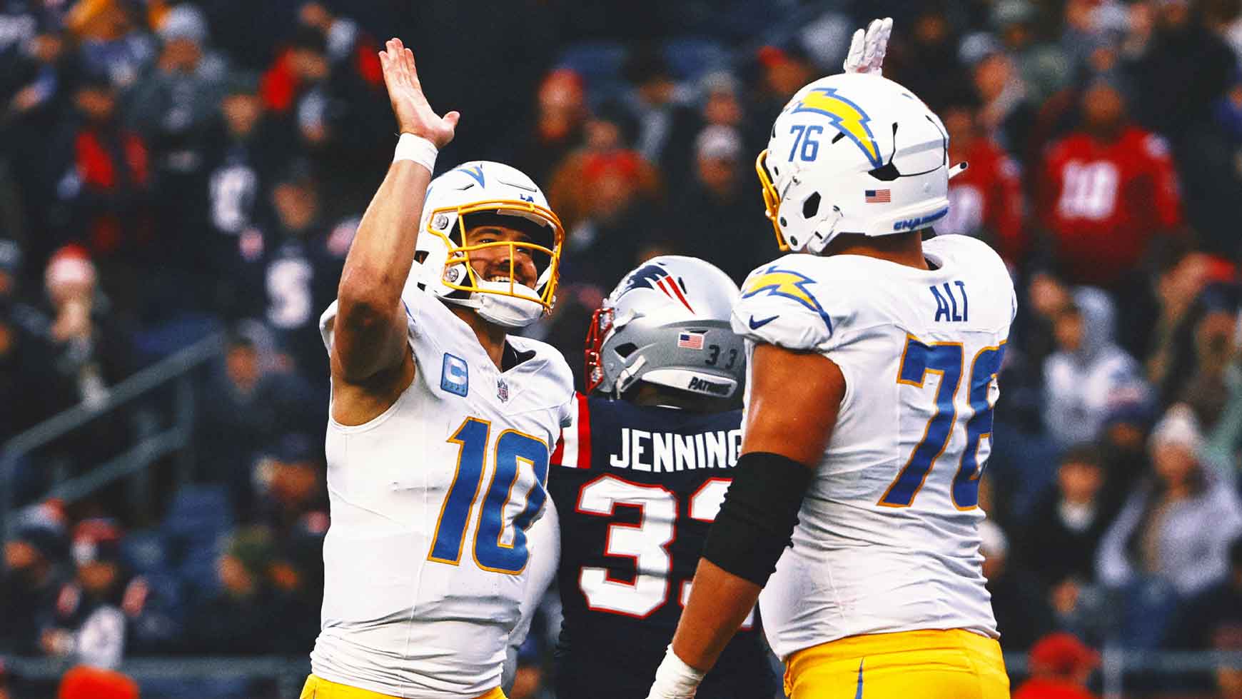 Chargers clinch playoff spot in Jim Harbaugh's 1st season with 40-7 ...
