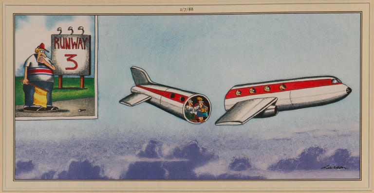 10 Funniest The Far Side Comic Strips About Airplanes and Pilots, Ranked