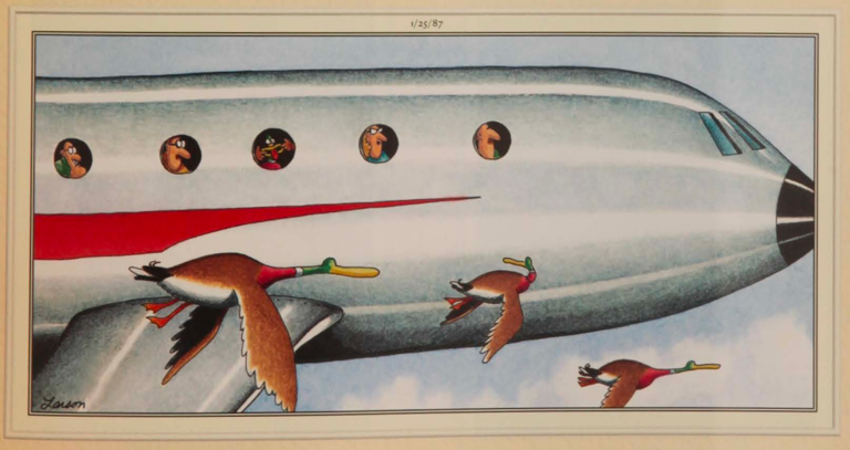 10 Funniest The Far Side Comic Strips About Airplanes and Pilots, Ranked