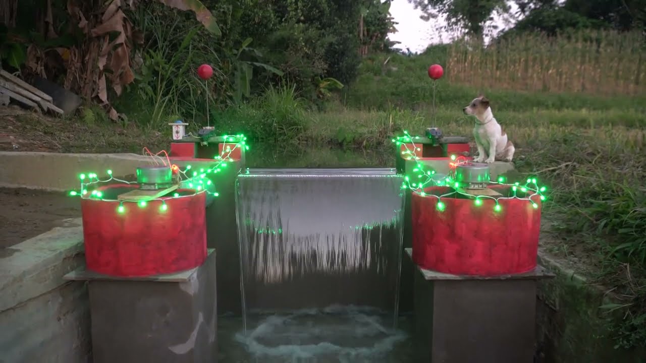 Build a unique mini hydropower with two units