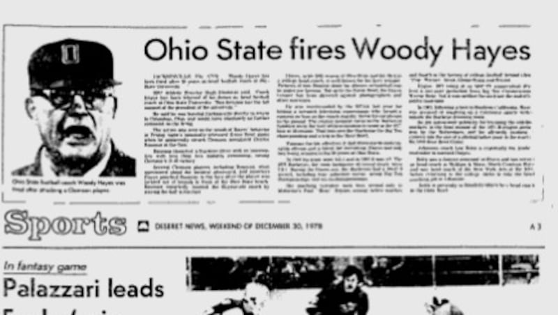 Deseret News archives: Woody Hayes punch ended a Hall of Fame career