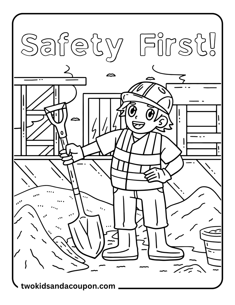 7 Cute Construction Coloring Pages
