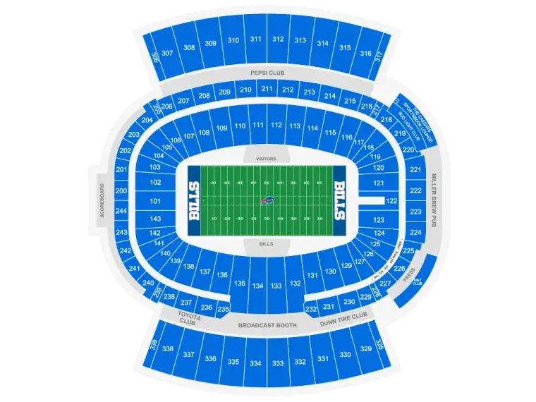 Highmark Stadium Guide: Full Bills schedule, concerts, seating map ...