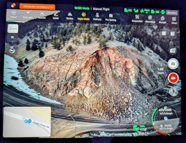 Rock slide closes Highway 96 and Highway 165 junction