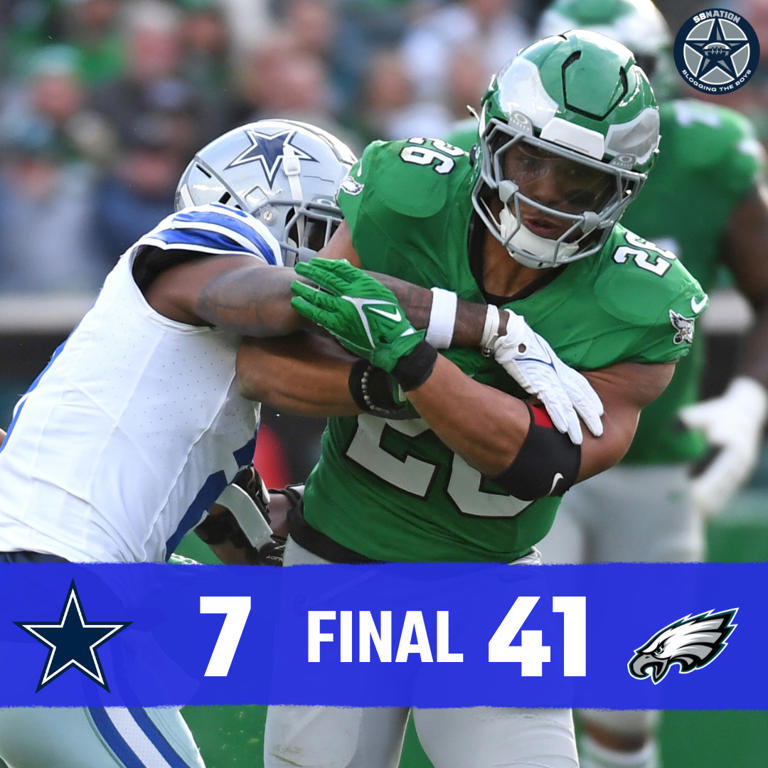Dallas Cowboys at Philadelphia Eagles recap: Cowboys blown out 41-7, improve draft order chances