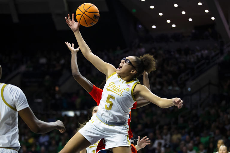 No. 3 Notre Dame women rout Virginia for Olivia Miles' 100th career win