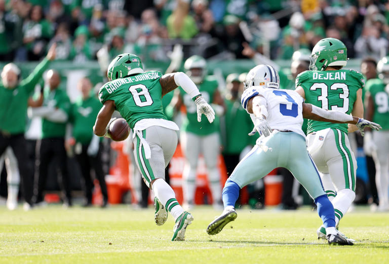 Eagles AJ Brown throws Tanner McKee's 1st TD pass to crowd. How 'Mormon ...