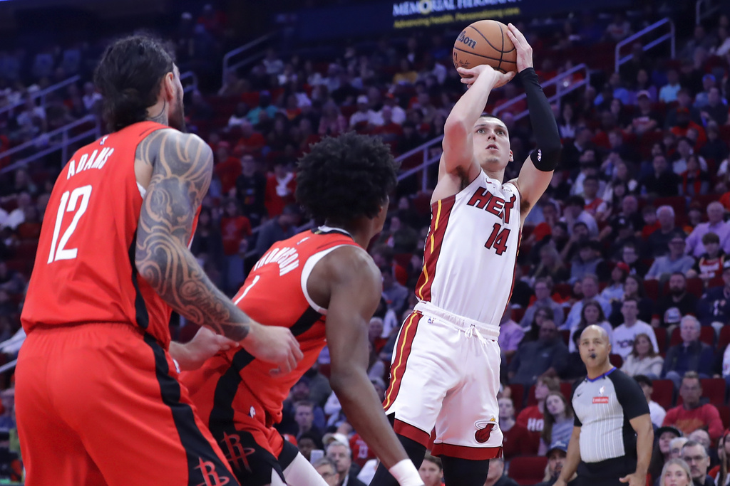 Herro leads Heat over Rockets in game marred by fight and ejections in ...