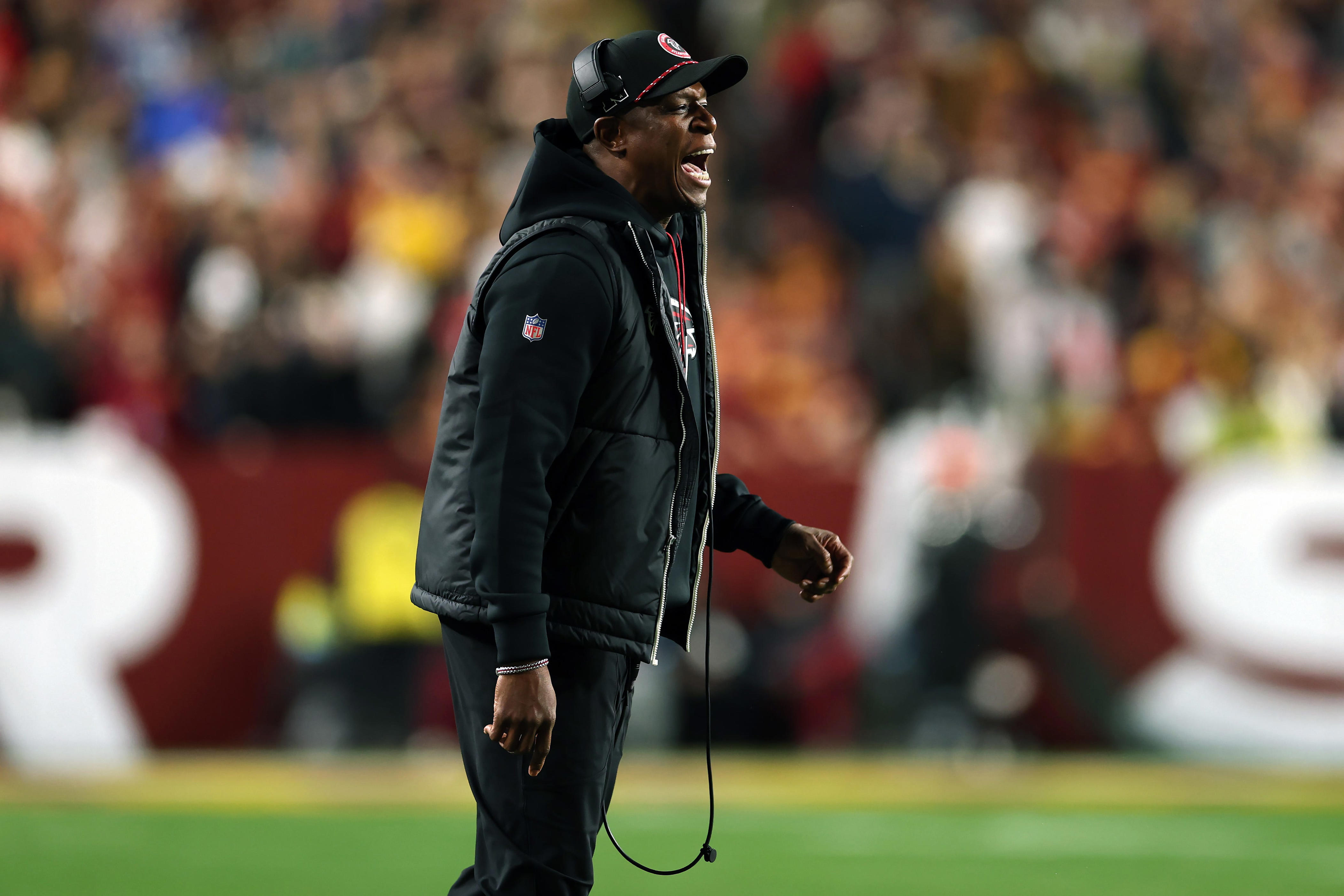 Falcons coach Raheem Morris explains timeout approach late in overtime ...
