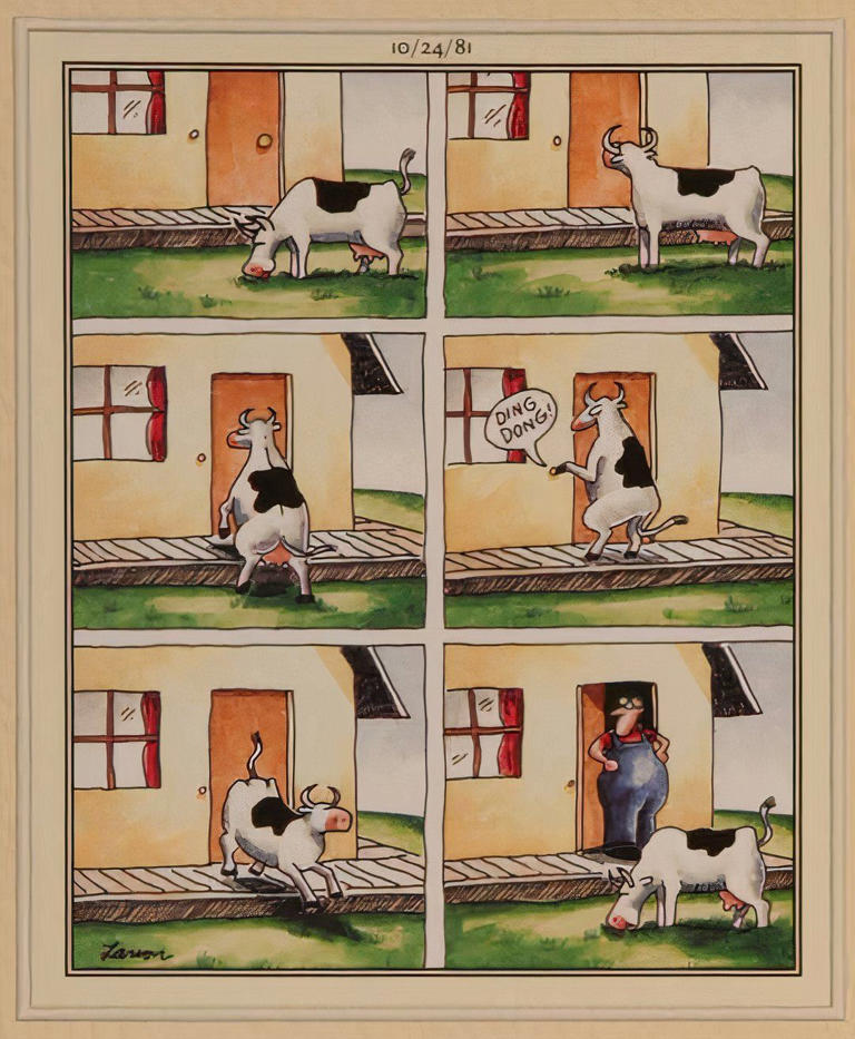 10 Best The Far Side Comics Featuring Cows, Ranked