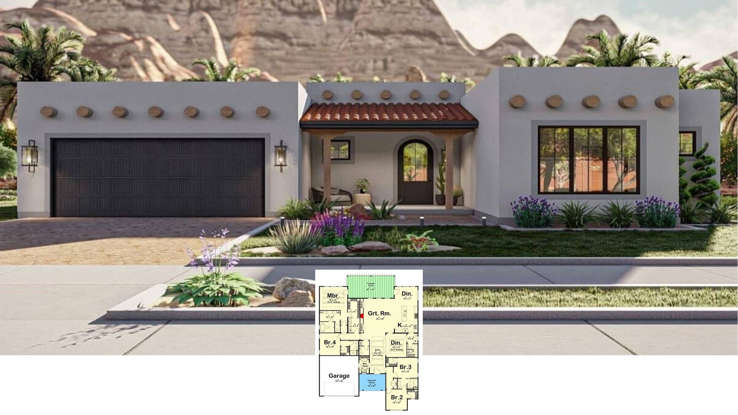 Introducing a 2,987 Sq. Ft. 4 Bedroom Desert Home with Pergola Porch ... Introducing a 2,987 Sq. Ft. 4 Bedroom Desert Home with Pergola Porch ...