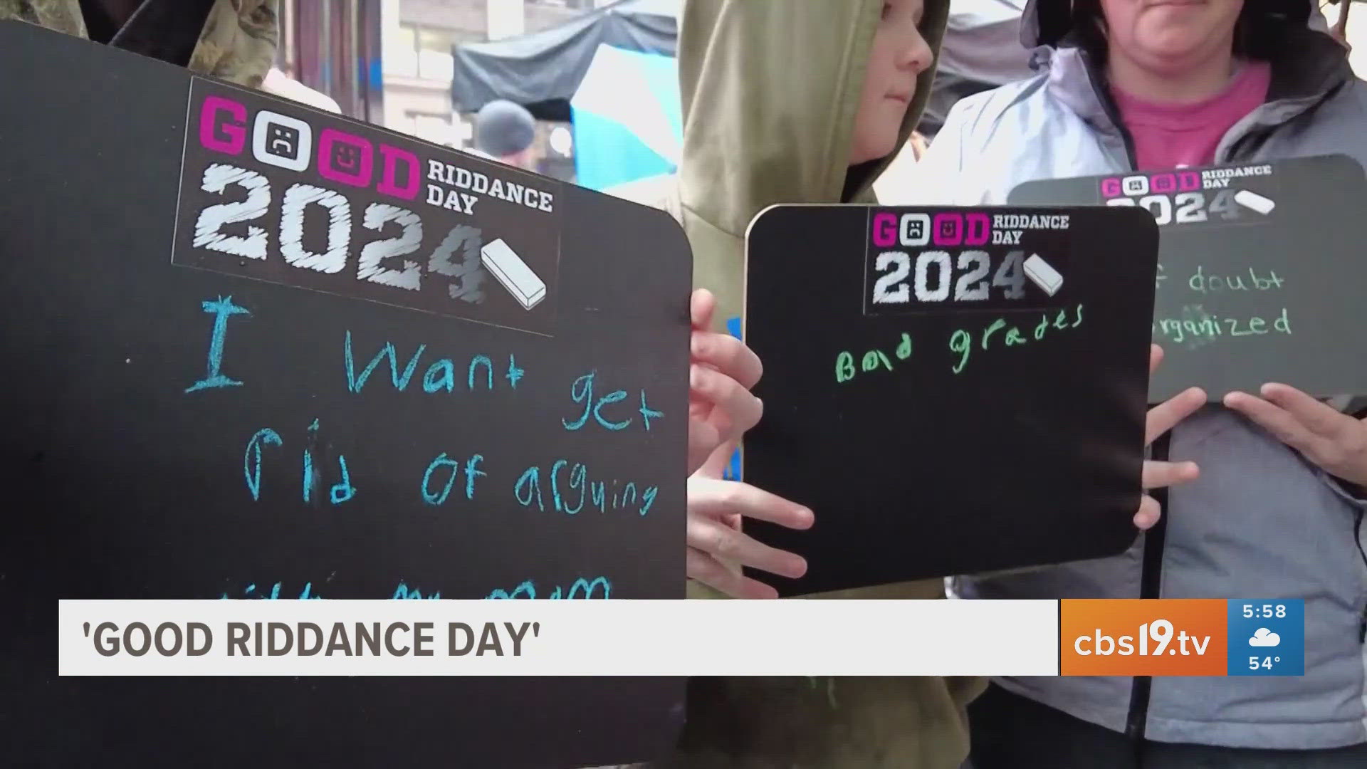 Hundreds gather in New York City to celebrate 'Good Riddance Day' ahead ...