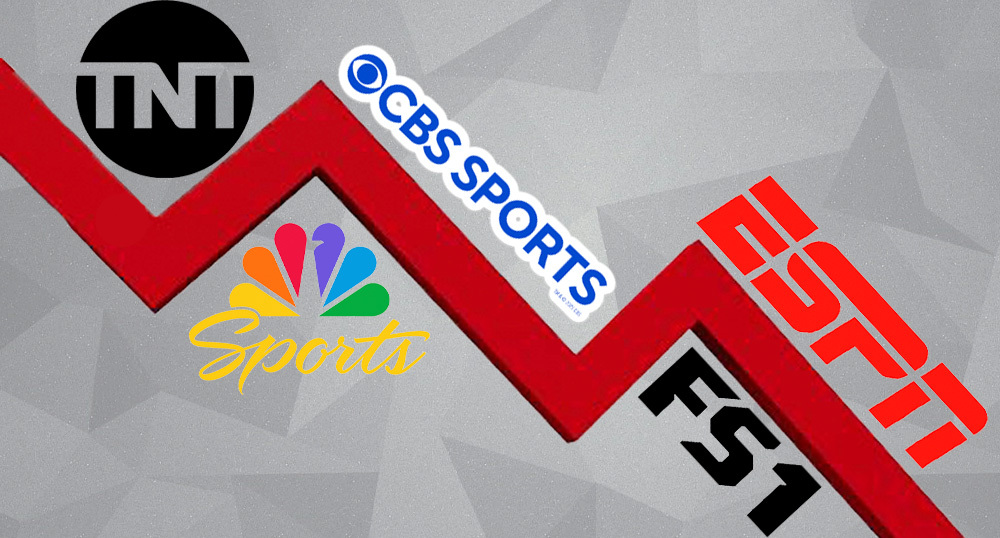 Where did each sports network rank in viewership this year?