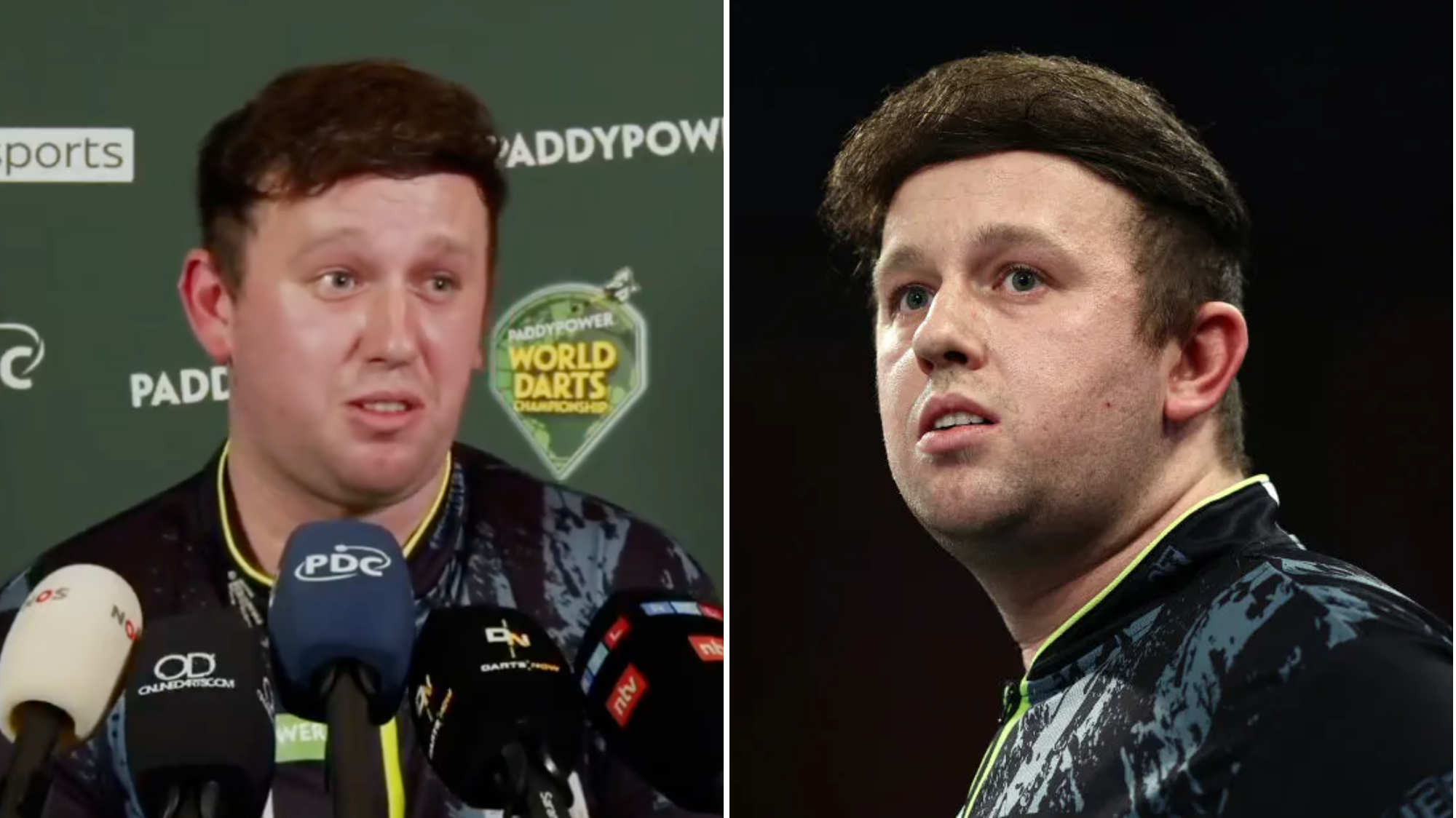 Callan Rydz sends message to fans mocking his hair at World Darts ...