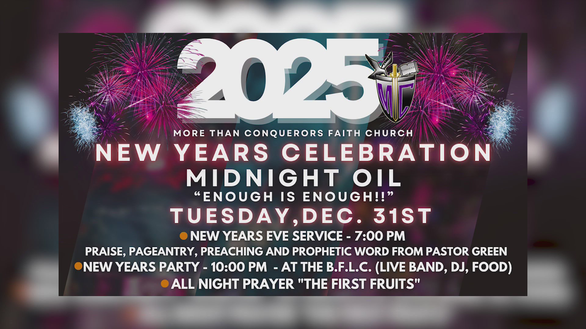More than Conquerors Church NYE Event More than Conquerors Church NYE Event